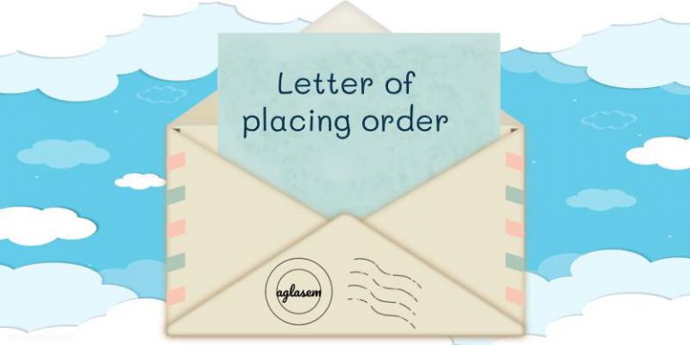 Letter of Placing Order Format, Sample Letter for Class 9 to 12