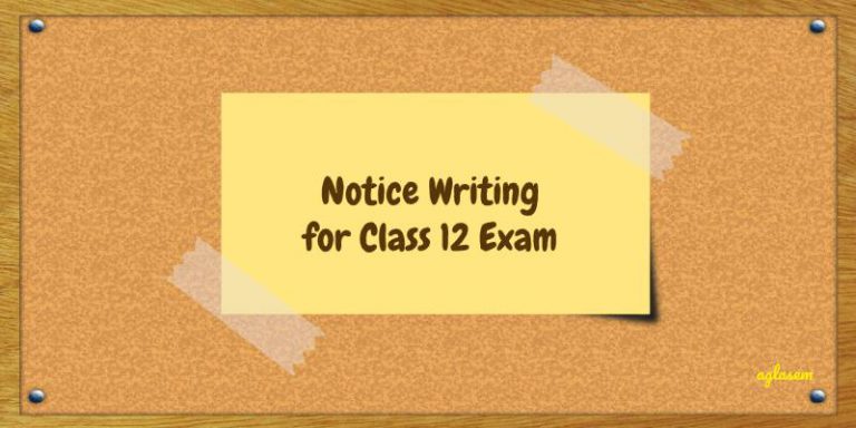 Notice Writing Format and Samples for Board Exam