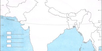 Physical Map of India for Students - PDF Download