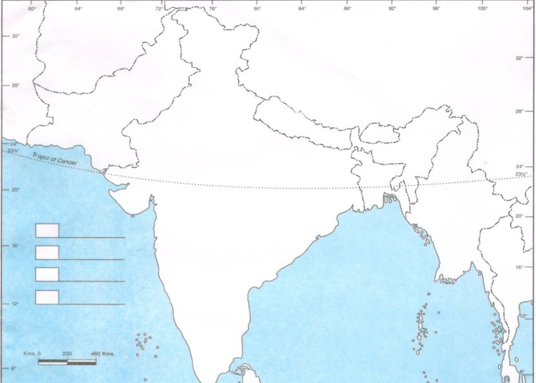 Political Map of India - Map of India with States and Capitals