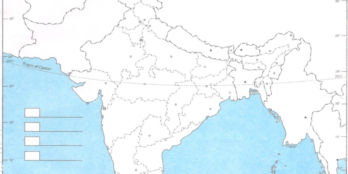 Political Map of India - Map of India with States and Capitals