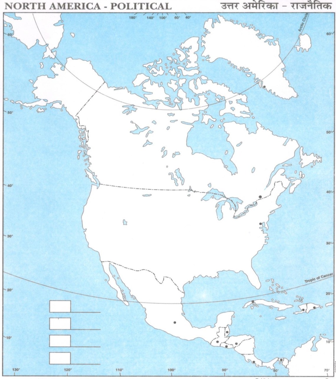 Political Map of North America Countries / States - AglaSem