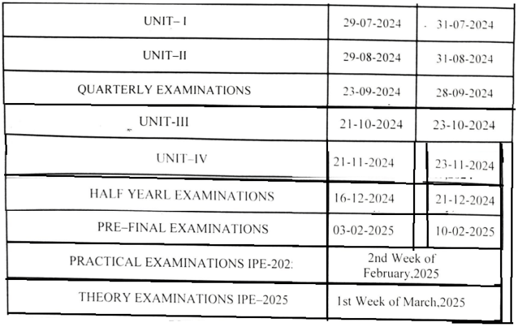 AP Inter 1st year Time Table 2025 | Check BIEAP Class 11th Exam Date ...